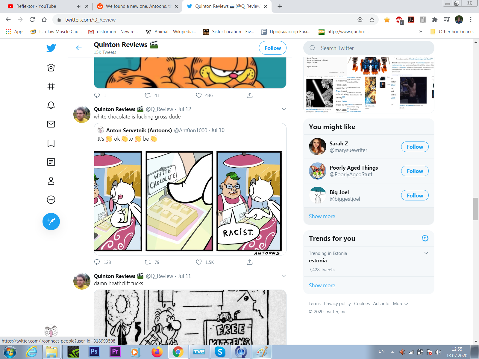 Mr.Freaks buys chocolate | Antoonscape